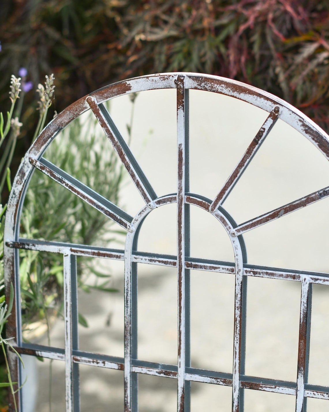 Rustic Indoor or Outdoor Arched Mirror, Vintage Style Garden Mirror ...