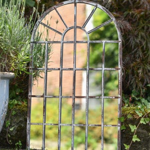 Rustic Indoor or Outdoor Arched Mirror, Vintage Style Garden Mirror ...