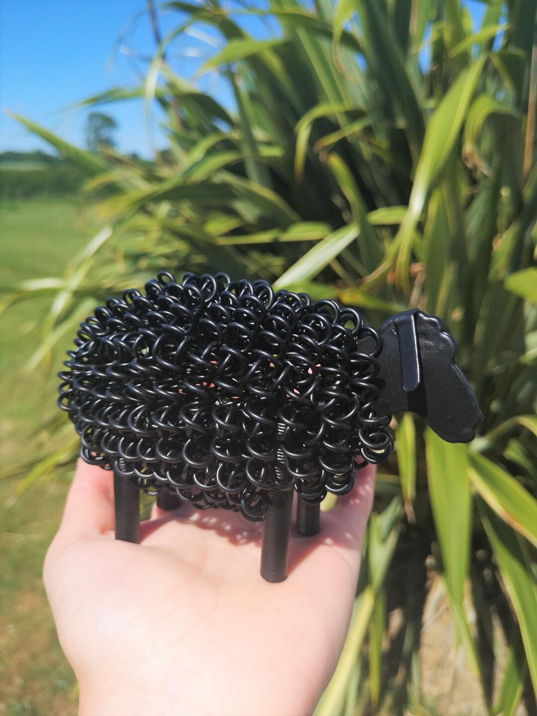 Twisted Wire Recycled Metal Mini Sheep Small Metal Sculpture, Desk or ...