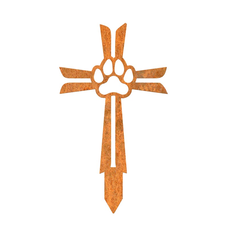 Paw Print Cross Grave Marker/ Pets RIP Family Loss of Pet - Etsy UK
