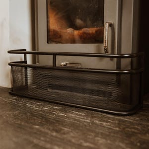 Black Low Fireside Steel Fender Guard, Two Sizes Available, Fireside ...