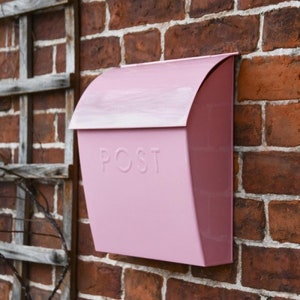 Pale Pink Contemporary Lockable Post Box/ Fun Pink Home and - Etsy