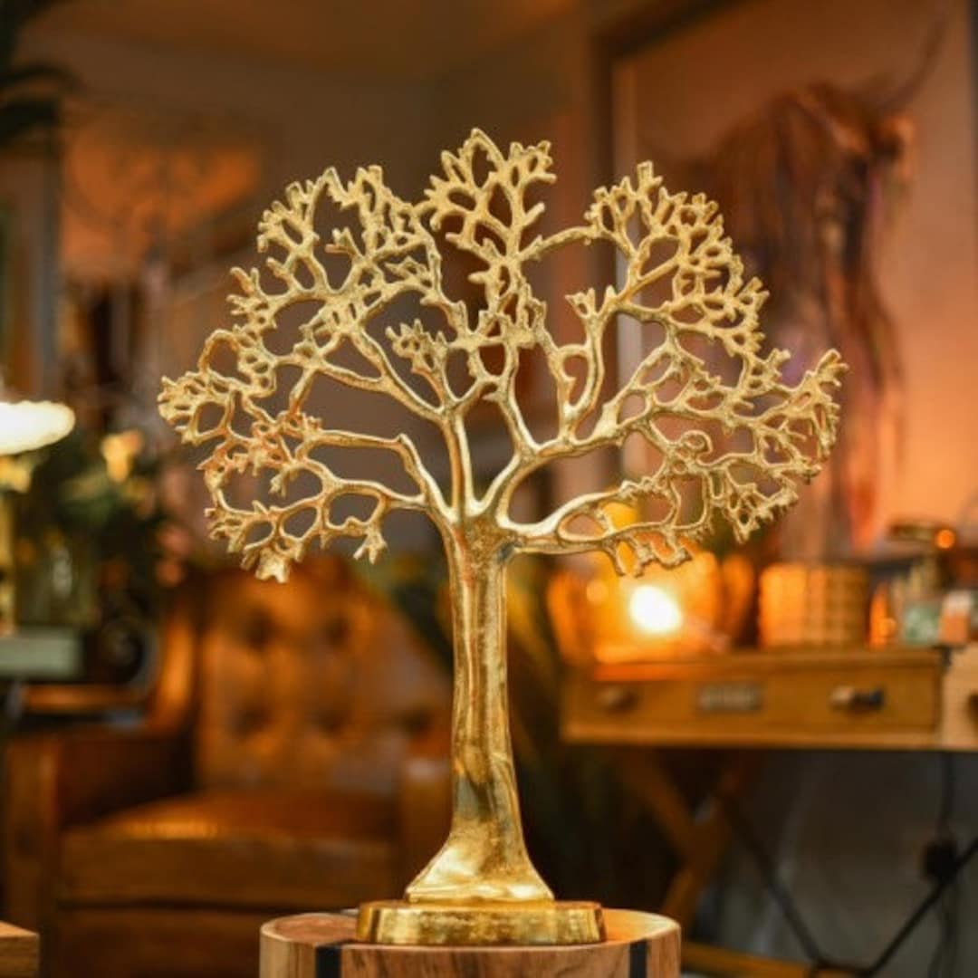 Antique Gold Tree of Life Interior Ornament, Home Decor, Home Ornaments ...