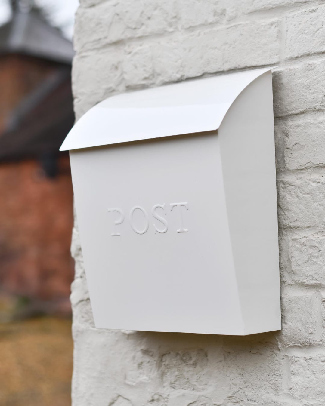 Lockable Cream Post Box: Sleek Modern Wall Mounted Mailbox - Etsy