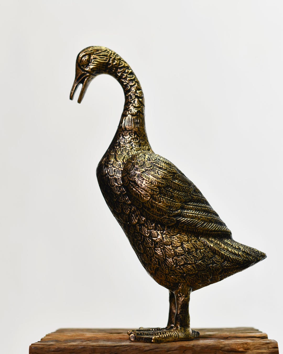 Cast Aluminium Duck Garden Sculpture, Verdigris, Bronze or Copper ...