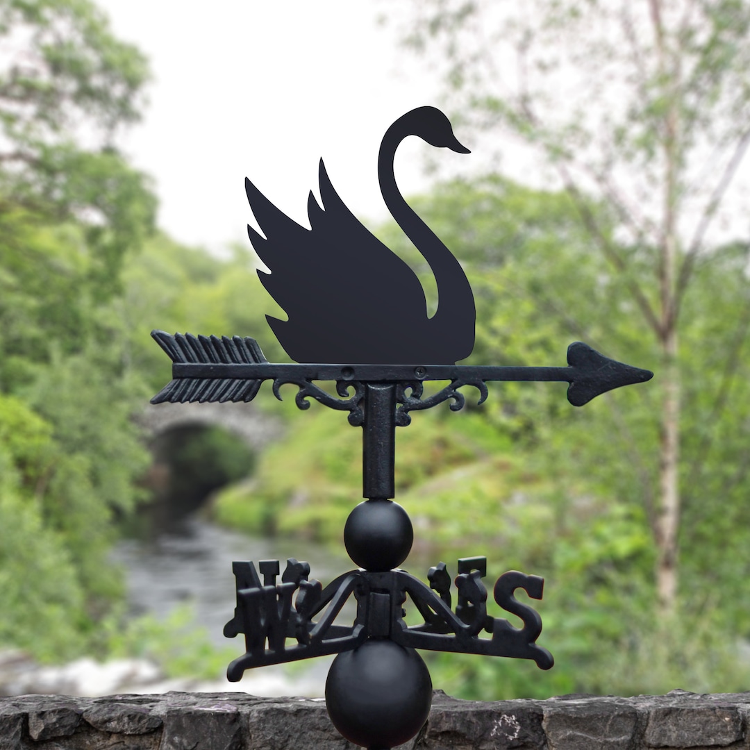Swan Weathervane, Steel & Cast Iron, Garden Decor - Etsy