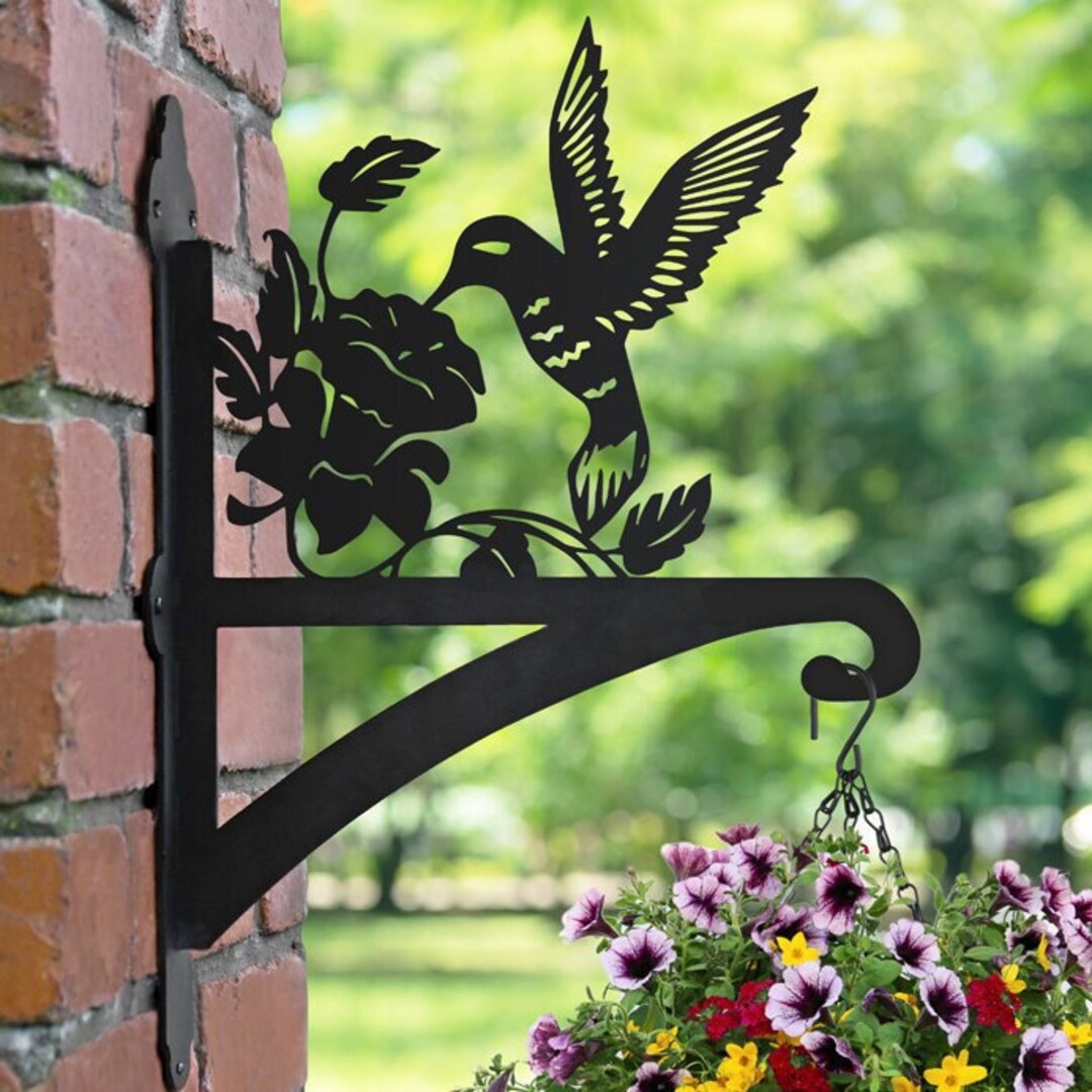 Hummingbird Hanging Basket Bracket/ Bird Beautiful Garden - Etsy