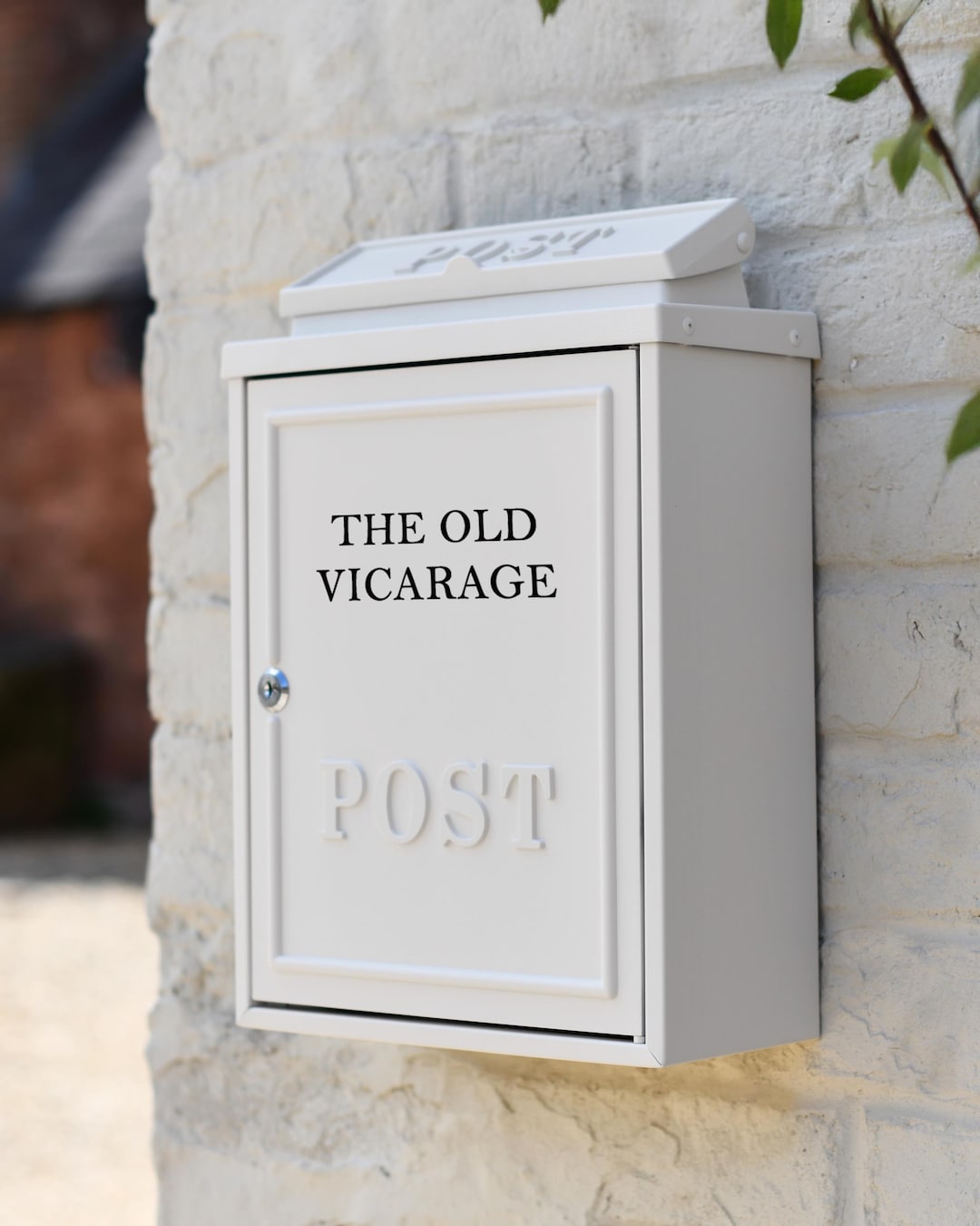 Personalized Cream Wall Mounted Post Box: Traditional Mailbox - Etsy UK