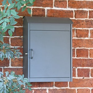 Steel Grey Robust Front Opening Parcel Box, Letter and Parcels Box ...