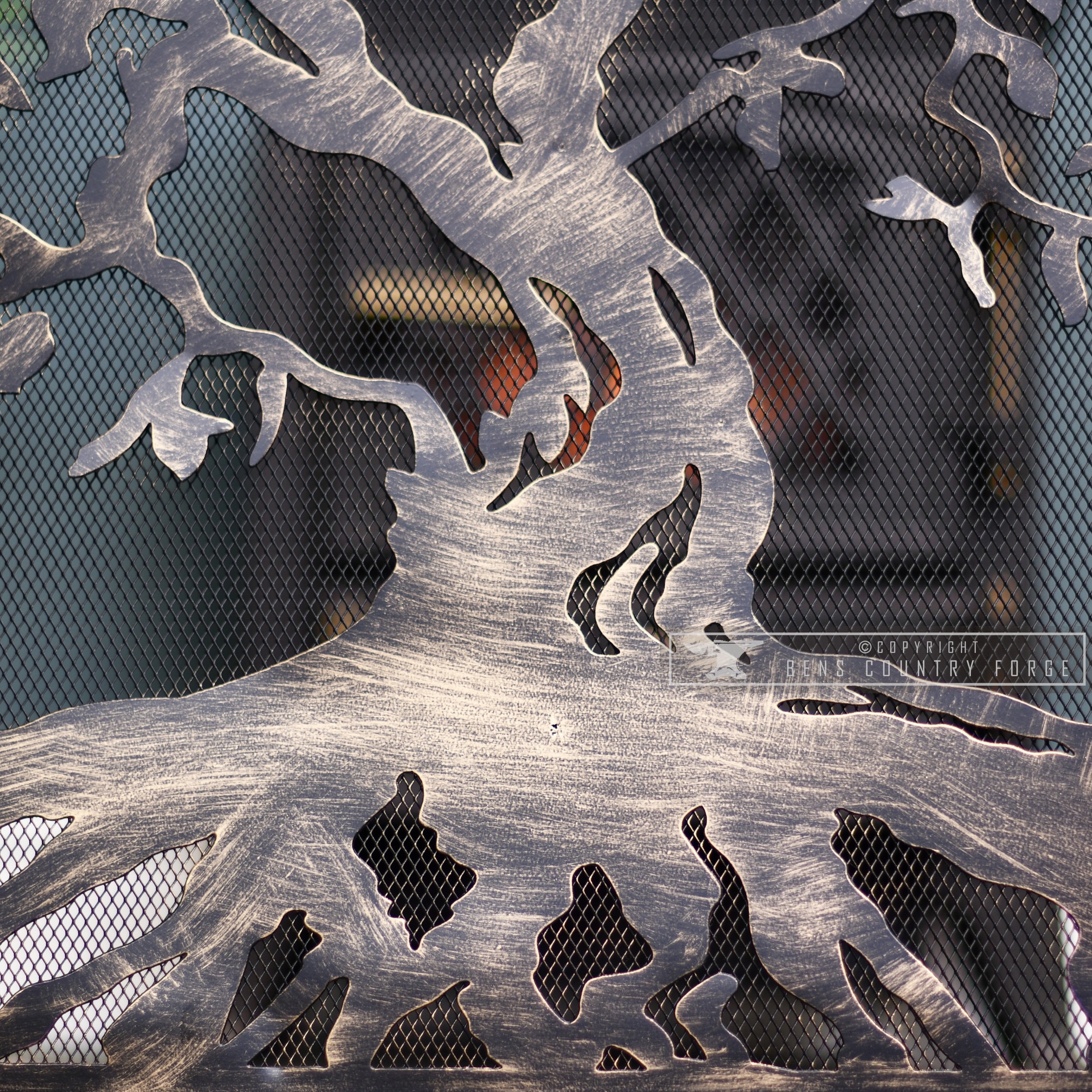 Rustic Tree Design Single Pane Fire Guard/ Tree of Life/ | Etsy UK