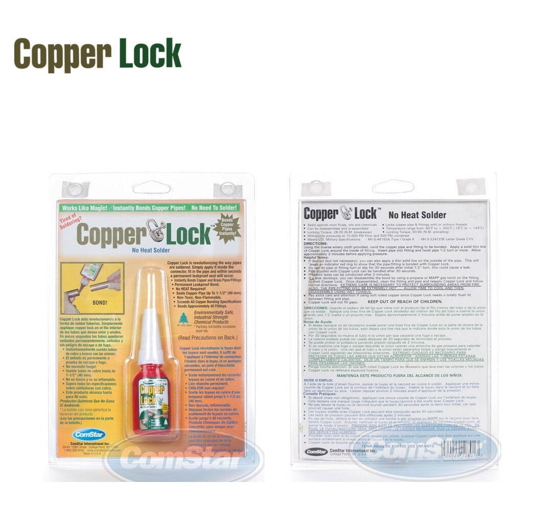 Copper Lock No Heat Solder, 10ml Bottle, Red 10-805 Made in USA - Etsy