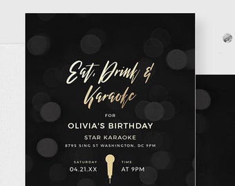 Microphone Invitation - Etsy