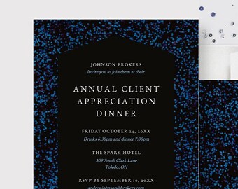 Corporate Dinner Party Invitation Professional Event Invite | Etsy