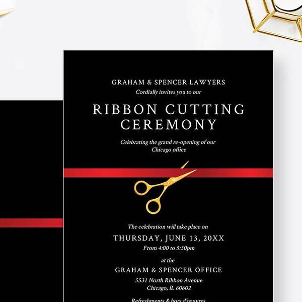 Ribbon Cutting Ceremony Invitations - Etsy