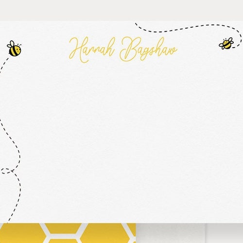 Bee Note Cards Bee Stationery Bee Stationary Bee Thank You - Etsy