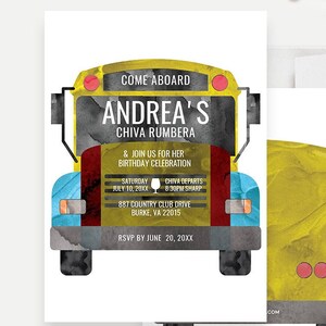 Colombian Chiva Rumbera Pachangera Party Bus Invitation Editable ...
