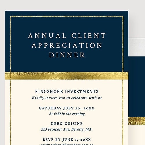 Annual Client Appreciation Dinner Party Invitation Editable - Etsy