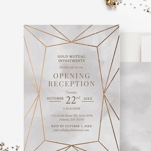 Grand Opening Reception Party Invitation Editable Template, Open for ...