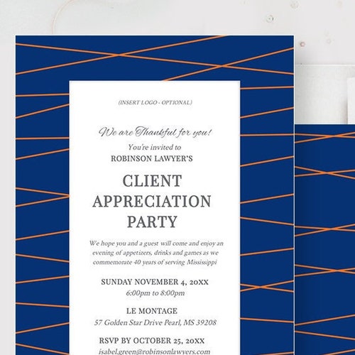 Annual Client Appreciation Dinner Party Invitation Editable - Etsy