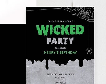 Wicked Digital Birthday Invitation - Etsy