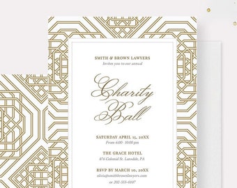 Gala Invitation Editable Template Formal Digital Download - Etsy