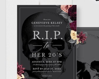 Rip 40s Invitation - Etsy