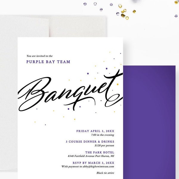 Banquet Program Template - Etsy