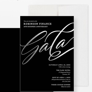 Silver Gala Invitation Editable Template With Ticket, Corporate Work ...
