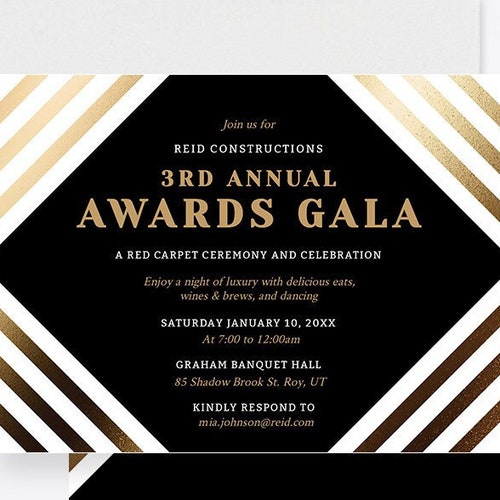 Gala Party Invitation Editable Template Business Sponsorship - Etsy Canada