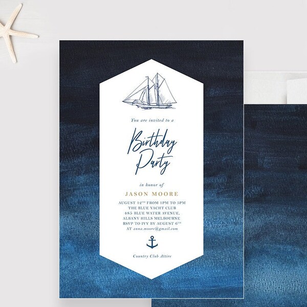 Sailboat Invitations - Etsy