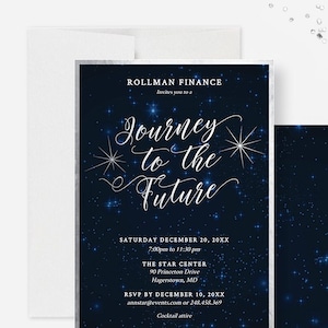 Journey to the Future Fundraiser Party Invitation, Small Business Event ...