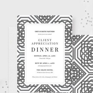 Client Appreciation Dinner Business Party Invitation Editable Template ...