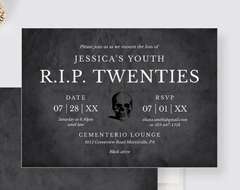 Rip 40s Invitation - Etsy