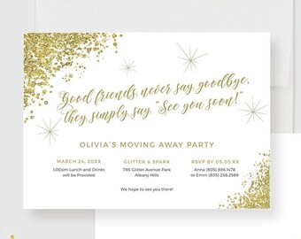 Goodbye Party Invitation Template, Farewell Party Invite, Going Away ...