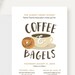 Coffee and Bagels Party Invitation Editable Template, Breakfast ...