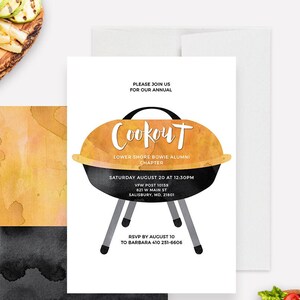 Cookout Birthday Party Invitation Editable Template, Backyard Barbecue ...