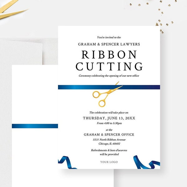 Ribbon Cutting Open House Invite - Etsy