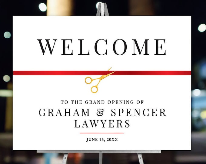Grand Opening Welcome Sign Editable Template, Launch Party Printable ...