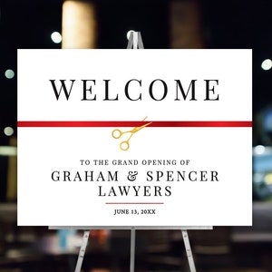 Grand Opening Welcome Sign Editable Template, Launch Party Printable ...