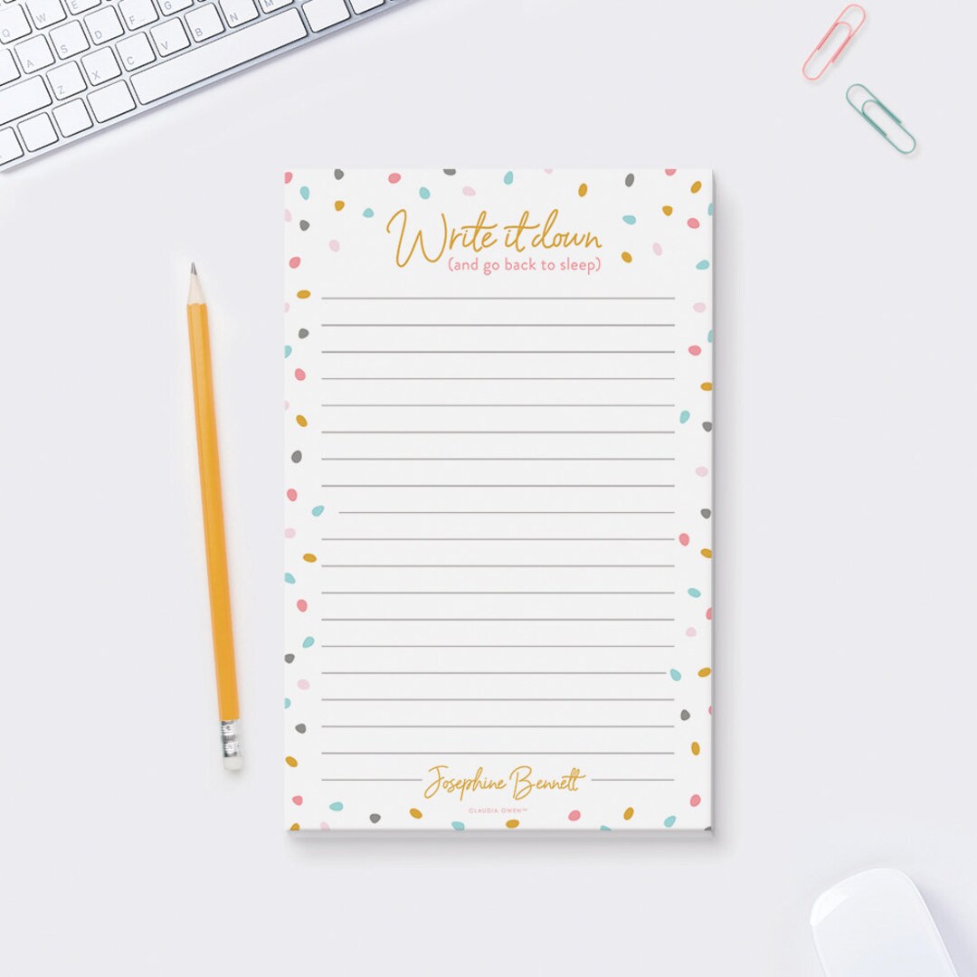 Personalized Colorful Notepad, Custom to Do List Writing Notepad ...