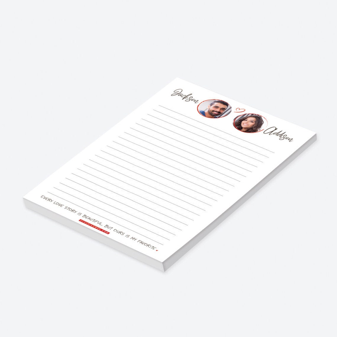 Custom Couple Notepad With Photos Bff Gifts Personalized | Etsy