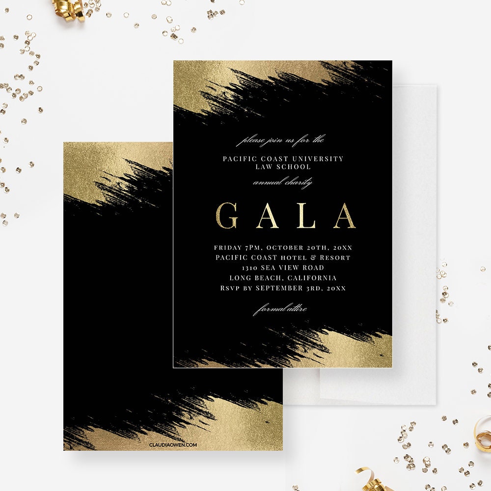 Gala Party Invitation Editable Template Business Sponsorship - Etsy Canada