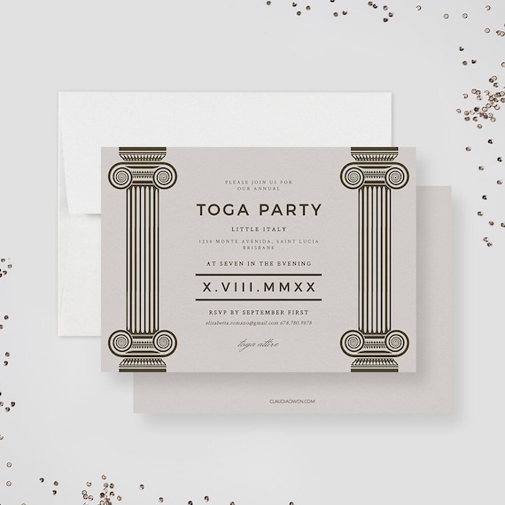 Toga Party Invitation