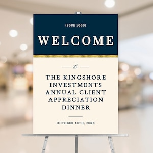 Annual Client Appreciation Welcome Sign, Printable Sign Editable ...