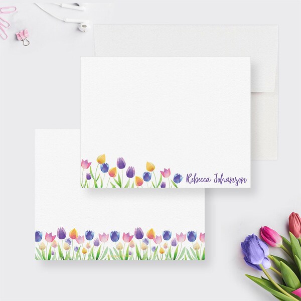 Card With Tulips - Etsy