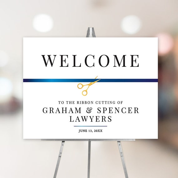 Welcome Sign Editable Template Grand Opening Printable Sign | Etsy