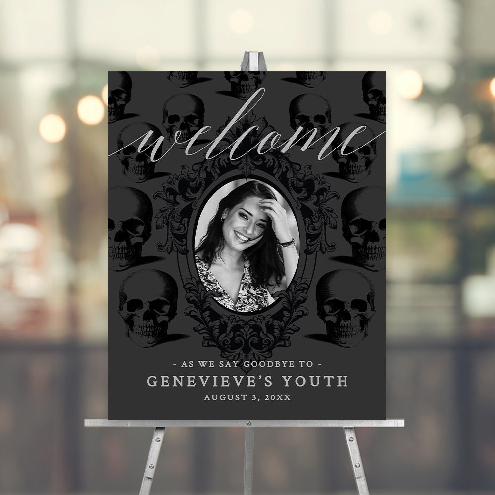 RIP Twenties Welcome Sign With Photo Editable Template - Etsy UK