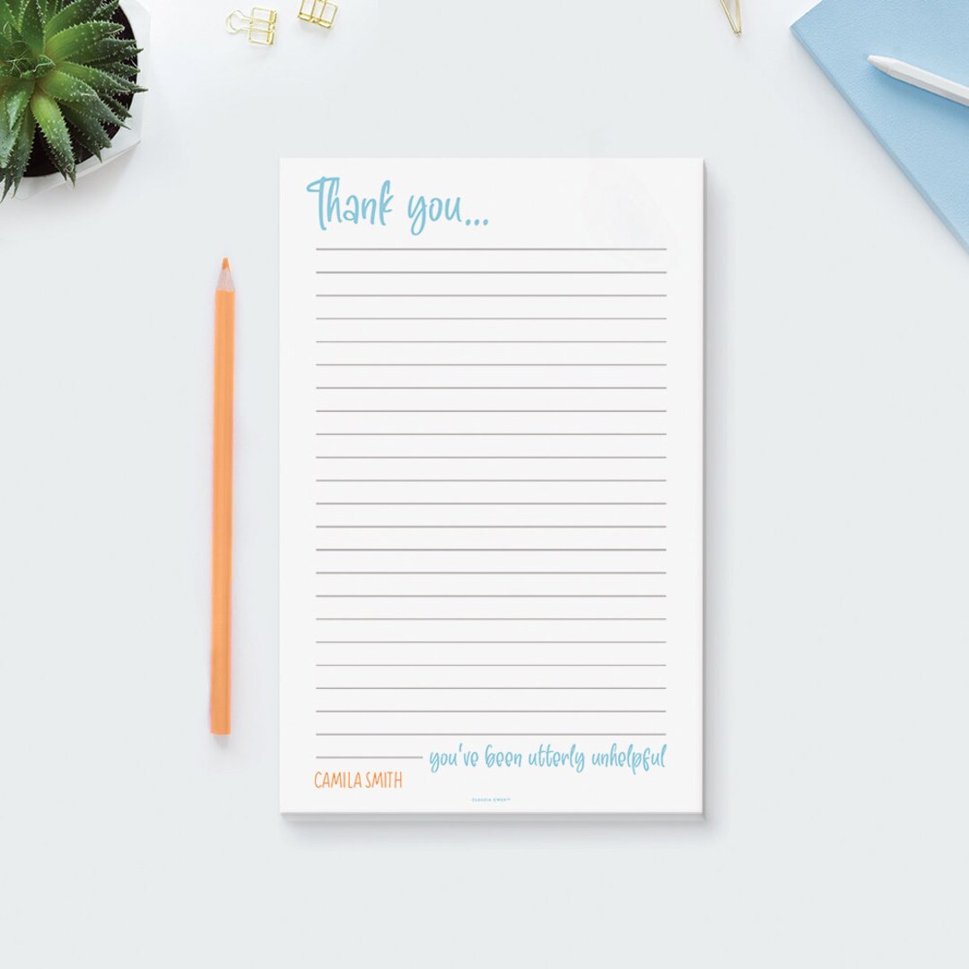 Funny Sarcastic Notepad Personalized, Fun Office Notepad for Coworker ...