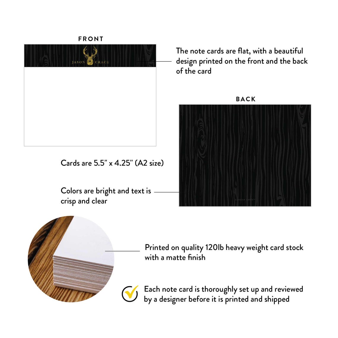 Deer Hunter Personalized Stationery for Men, Gift for Hunter Antlers ...