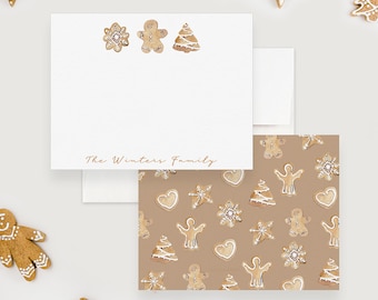 Gingerbread Cookie Thank You Card Holiday Thank You Notes - Etsy